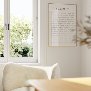 Christian Wall Art, Psalm 23, the Lord is My Shepherd, Minimal Bible ...
