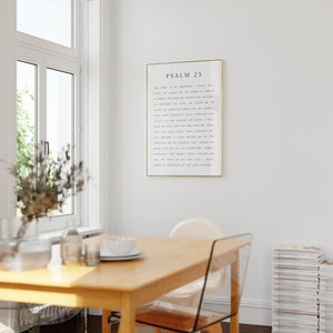 Christian Wall Art, Psalm 23, the Lord is My Shepherd, Minimal Bible ...