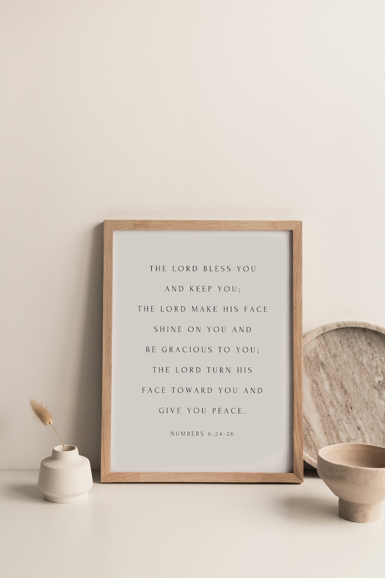 Christian Wall Art, the Lord Bless You, Numbers 6:24-26, Bible Verse ...