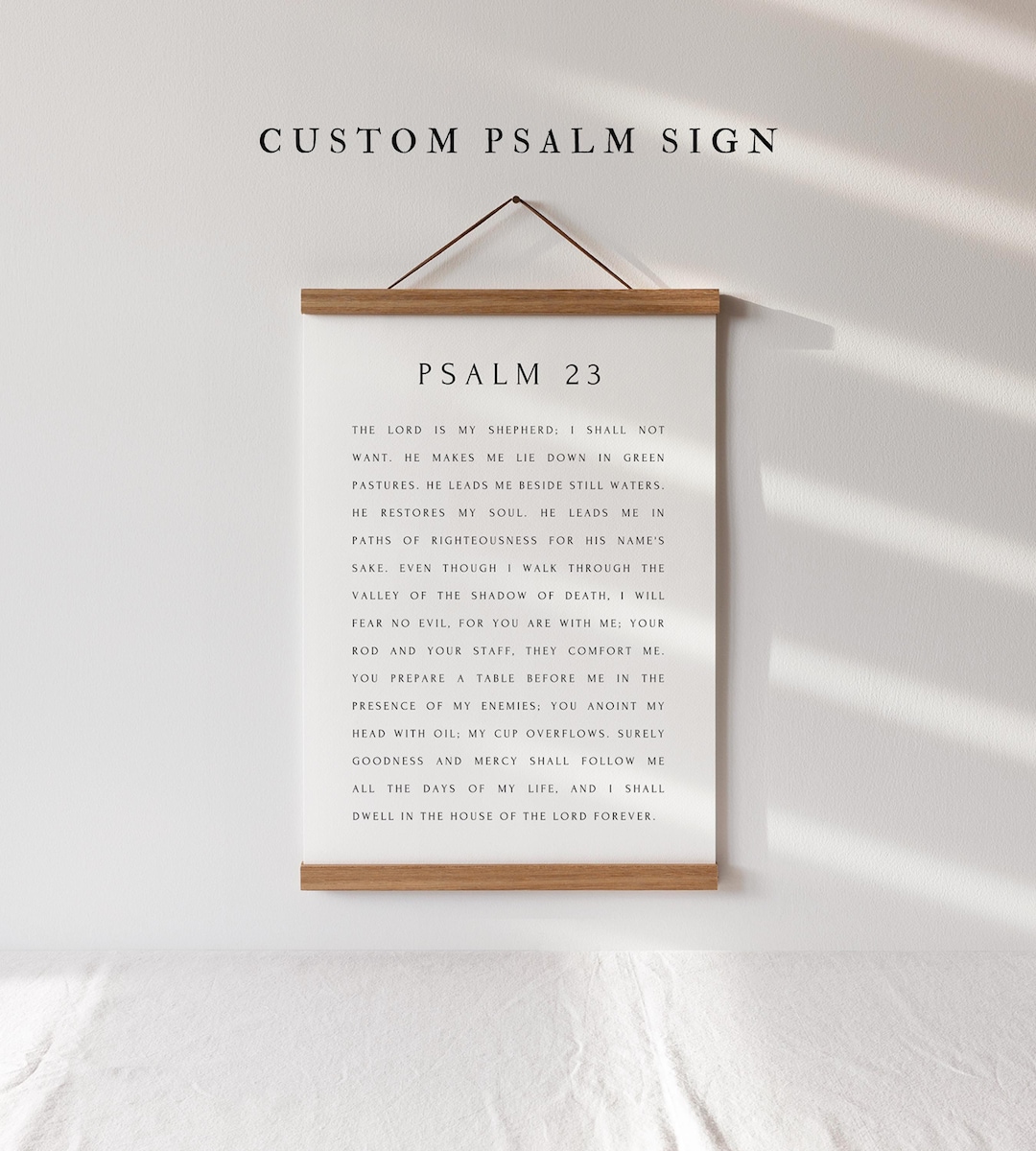 Customizable Psalm Sign, Christian Wall Art, Custom Scripture Sign ...