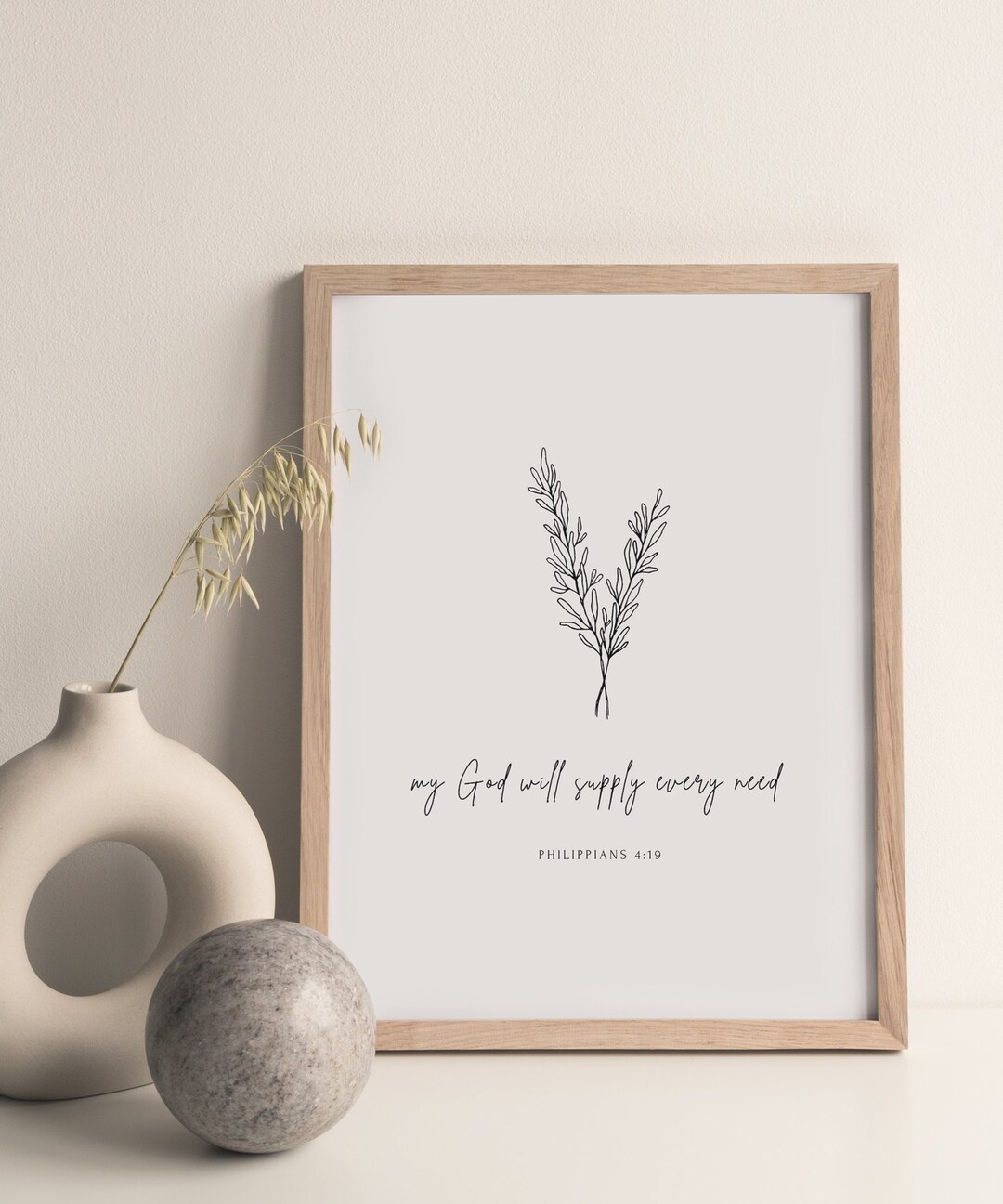 Philippians 4:19, Scripture Printable, Modern Christian Wall Art, Bible ...