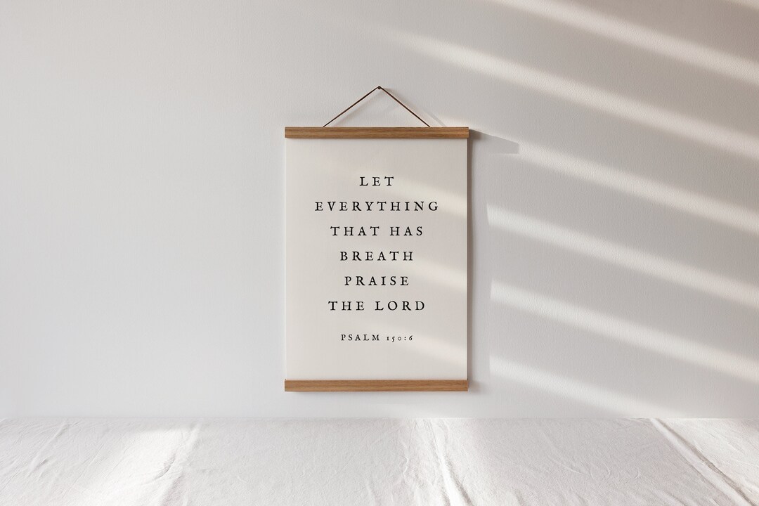 Christian Wall Sign, Praise the Lord, Wooden Hanging Frame, Modern ...