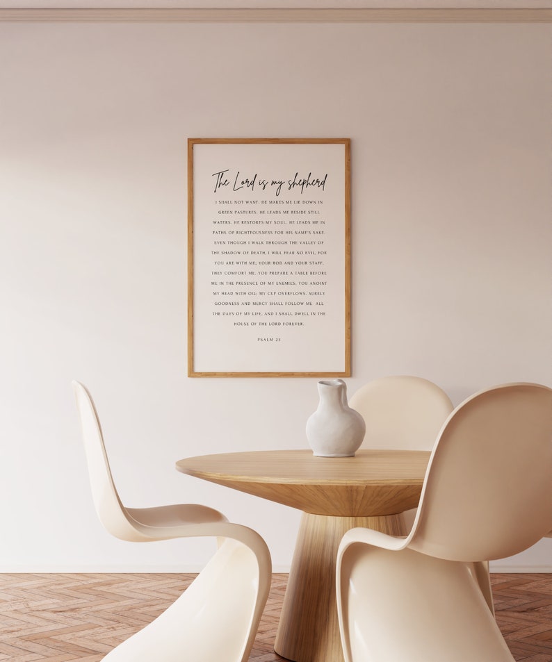 The LORD is MY SHEPHERD Psalm 23 Printable Wall Art Digital - Etsy