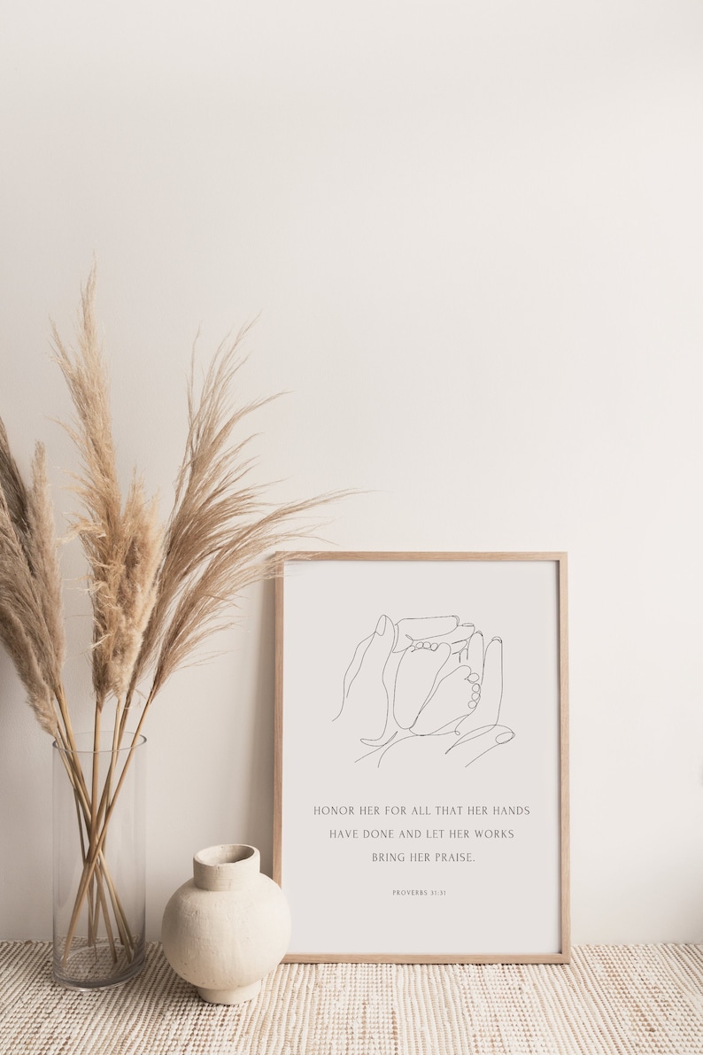 Proverbs 31:31 Scripture Print, Christian Mother's Day Gift (digital ...