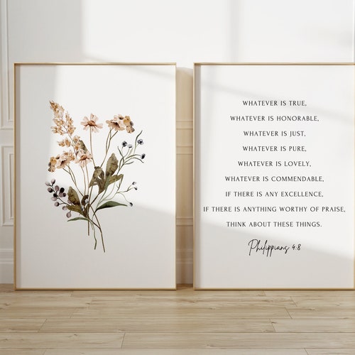 Philippians 4:8 Whatever is True Digital Printable - Etsy