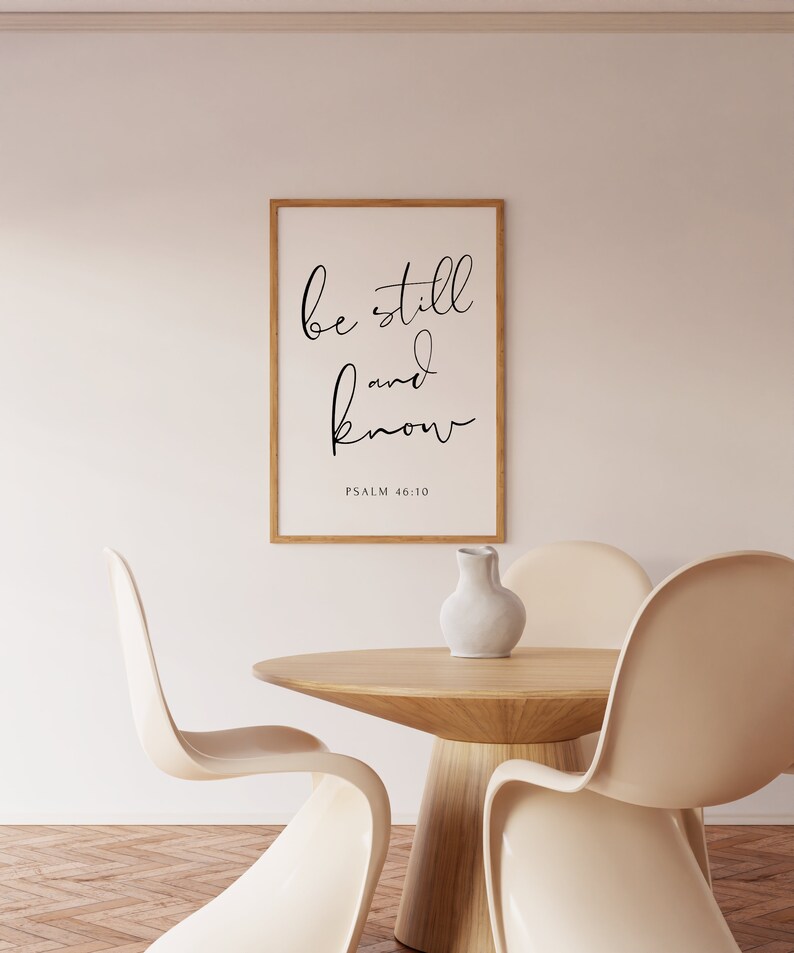 Printed Scripture Poster Be Still & Know Psalm 46:10 - Etsy