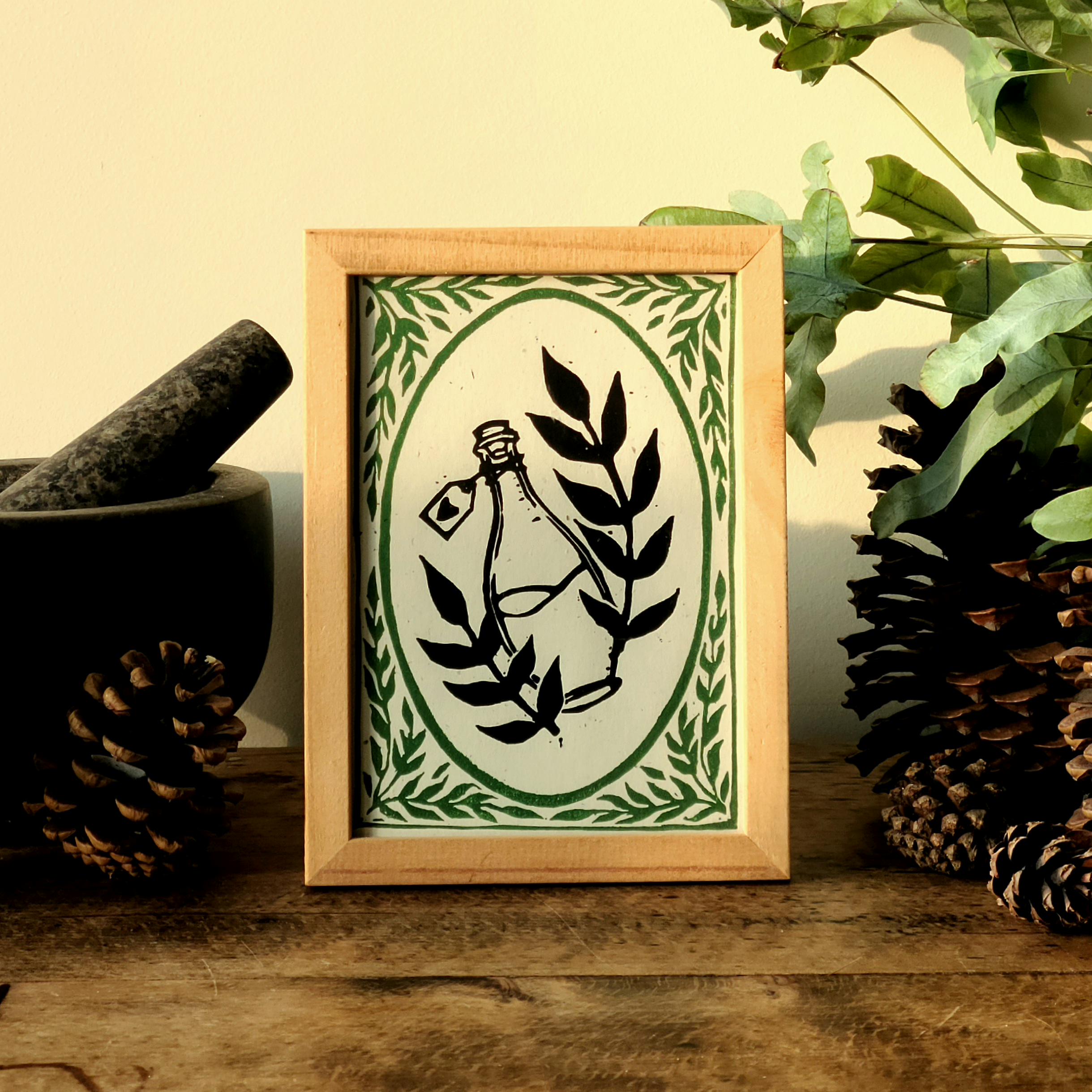 Linocut Print - Love Potion - A6 - Handmade - Etsy