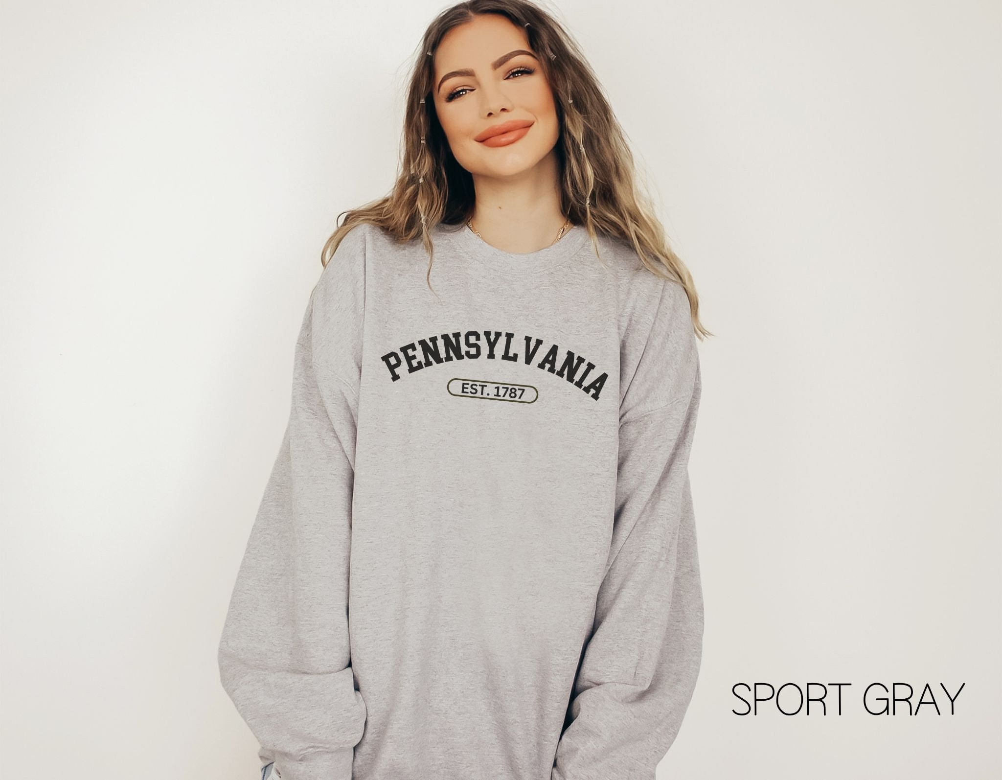Pennsylvania State Sweatshirt Cute Pennsylvania Crew Neck Pennsylvania ...