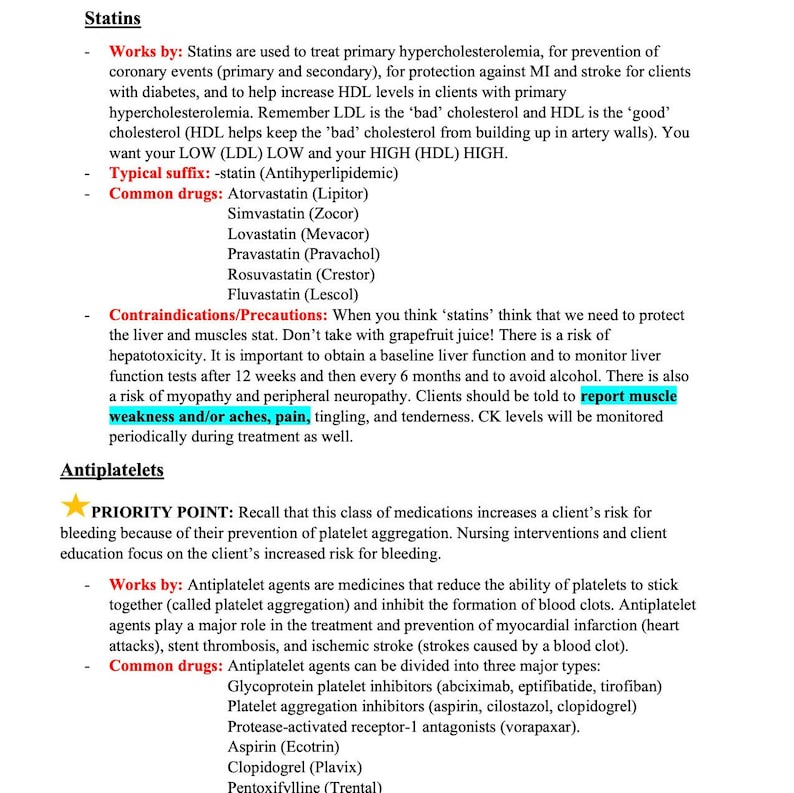 Pharmacology Notes: Essential Drug Classes (25) to Pass Pharmacology or ...