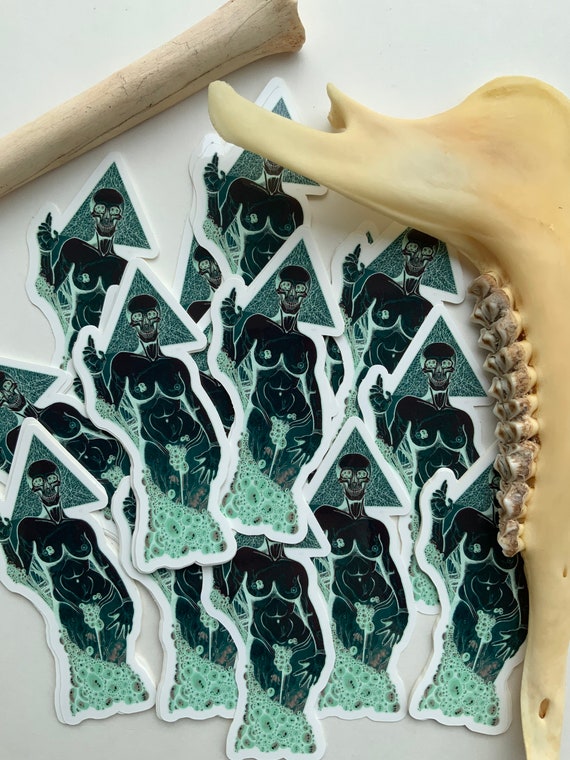 Creepy Zombie Monster Pyramid Horror Sticker Skull Skeleton - Etsy