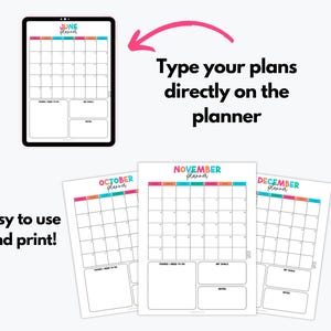 Editable Monthly Planner Bundle 2025 2026, Editable Monthly Calendar ...
