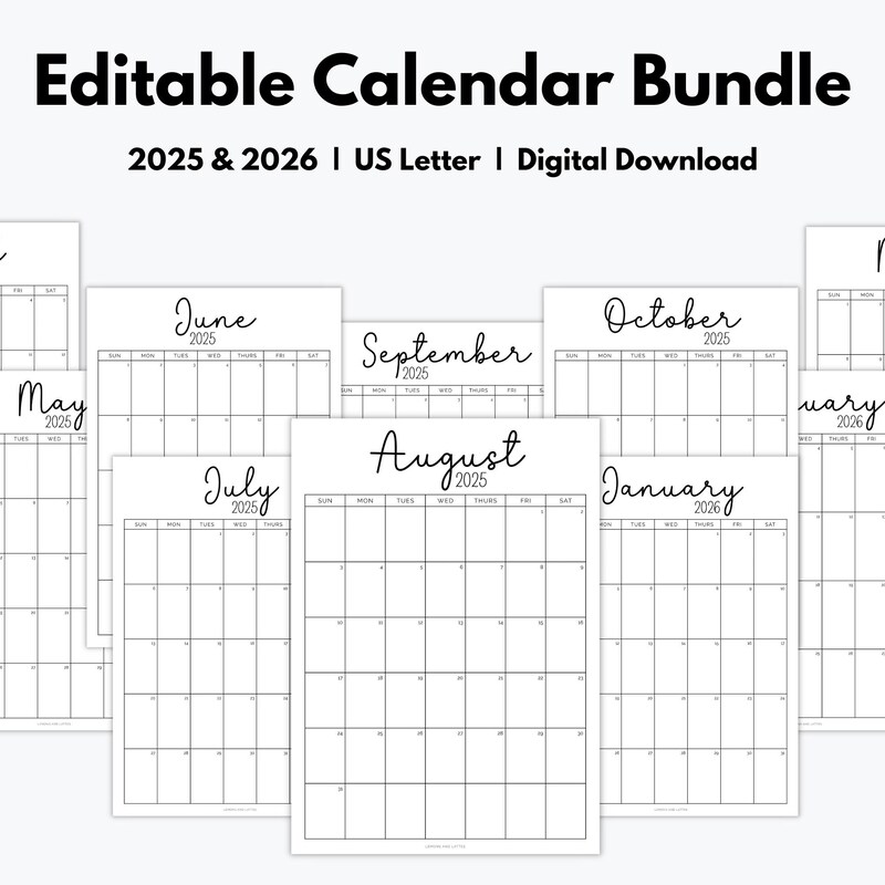 Blank Calendar Pdf - Etsy