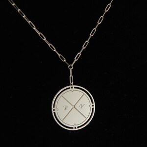 Personalized Compass Necklace: Gold Vermeil Sterling Silver Paperclip ...
