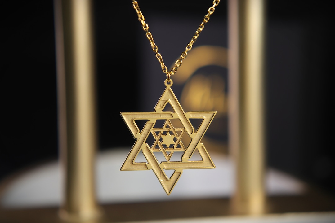 Shield of David Necklace Star of David the Connection Between God and ...
