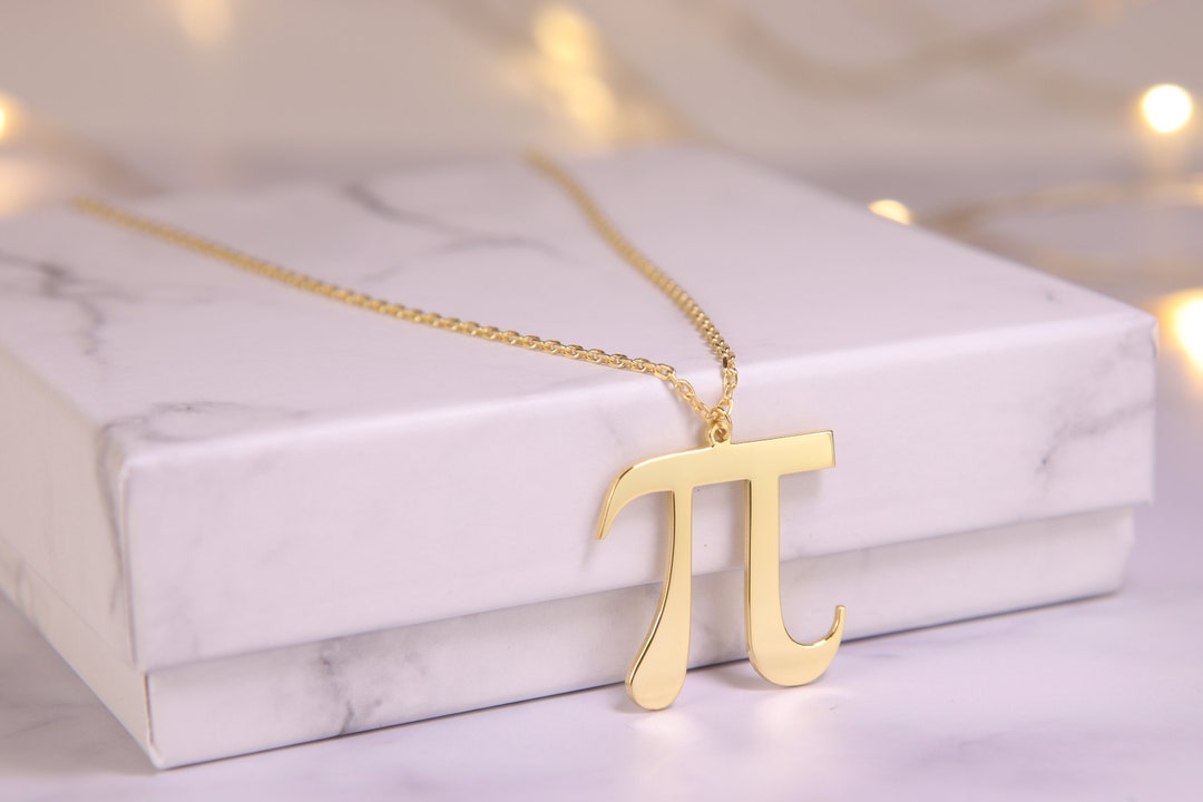 The Silver Pi Symbol With Gold Vermeil and Rose Gold Options, Geek ...