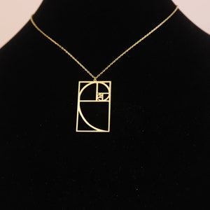 The Fibonacci Sequence Necklace for Men and Women, Gold Vermeil ...