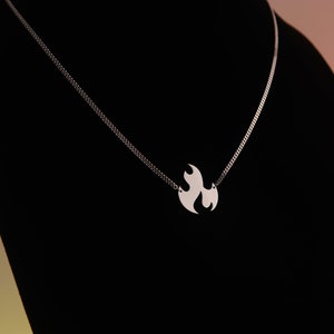 Circular Flame Necklace With Triangular Burnout, Special Chain, Fiery ...