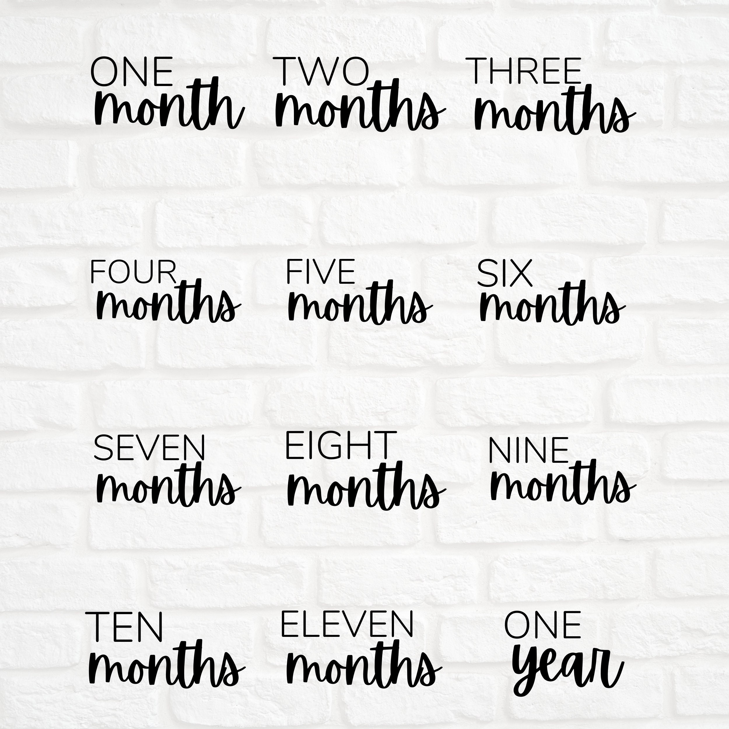 Monthly Milestone Svg, Baby Monthly Milestones, Weekly Milestone ...