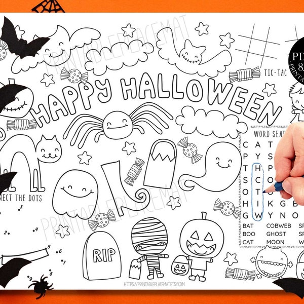 Halloween Placemat - Etsy