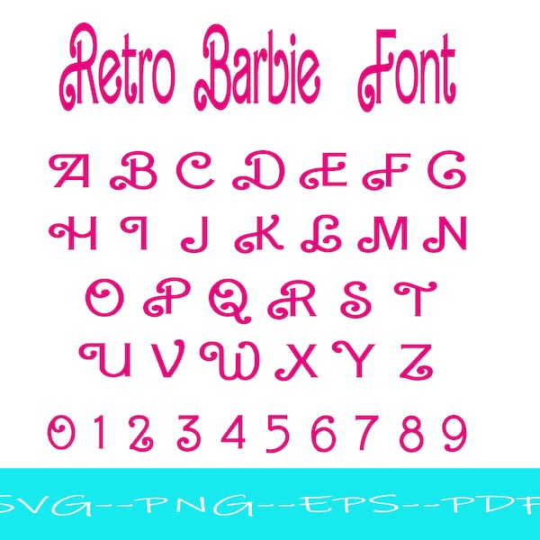 80s Barbie Font - Etsy Canada