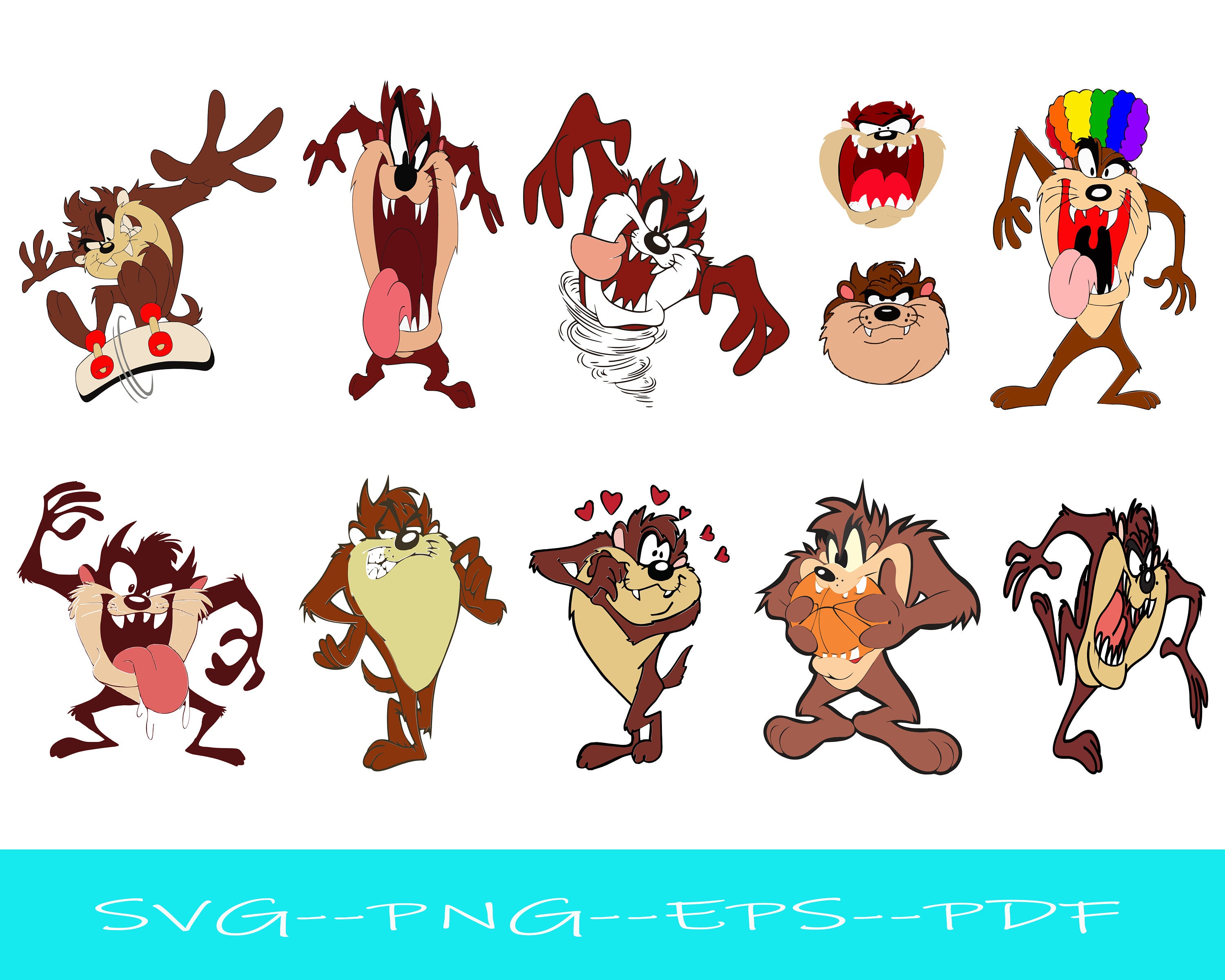 Looney Tunes Taz Clipart