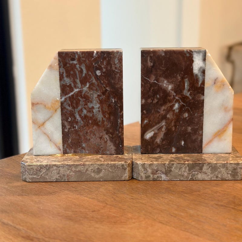 Marble Bookends - Etsy