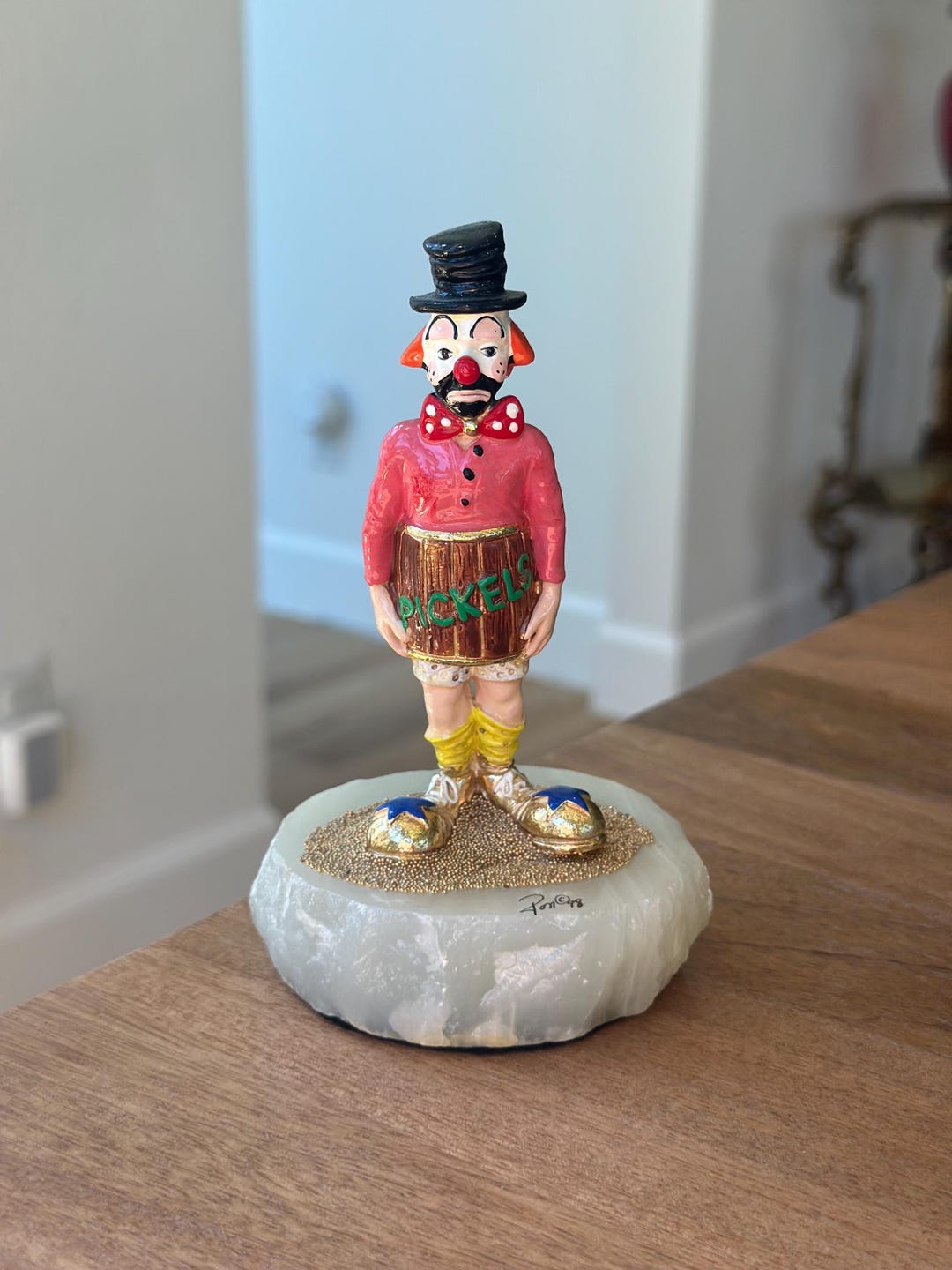 Signed & Numbered Ron Lee 1998 Pickles the Clown Onyx Base; Ron Lee ...