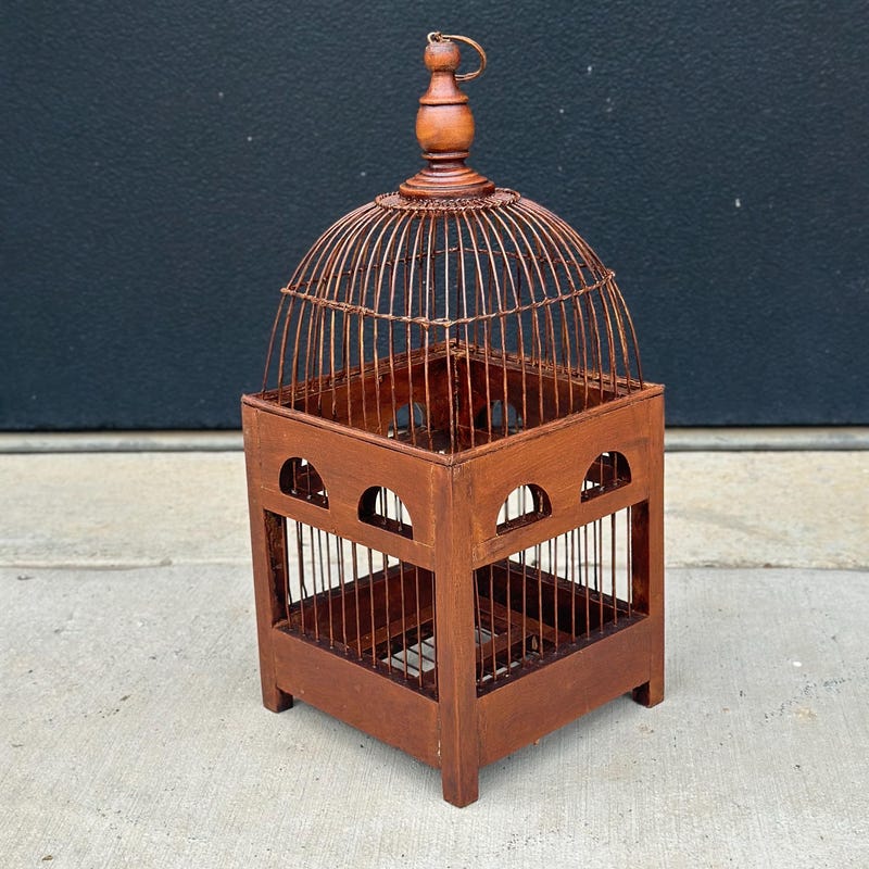 Antique Bird Cage - Etsy