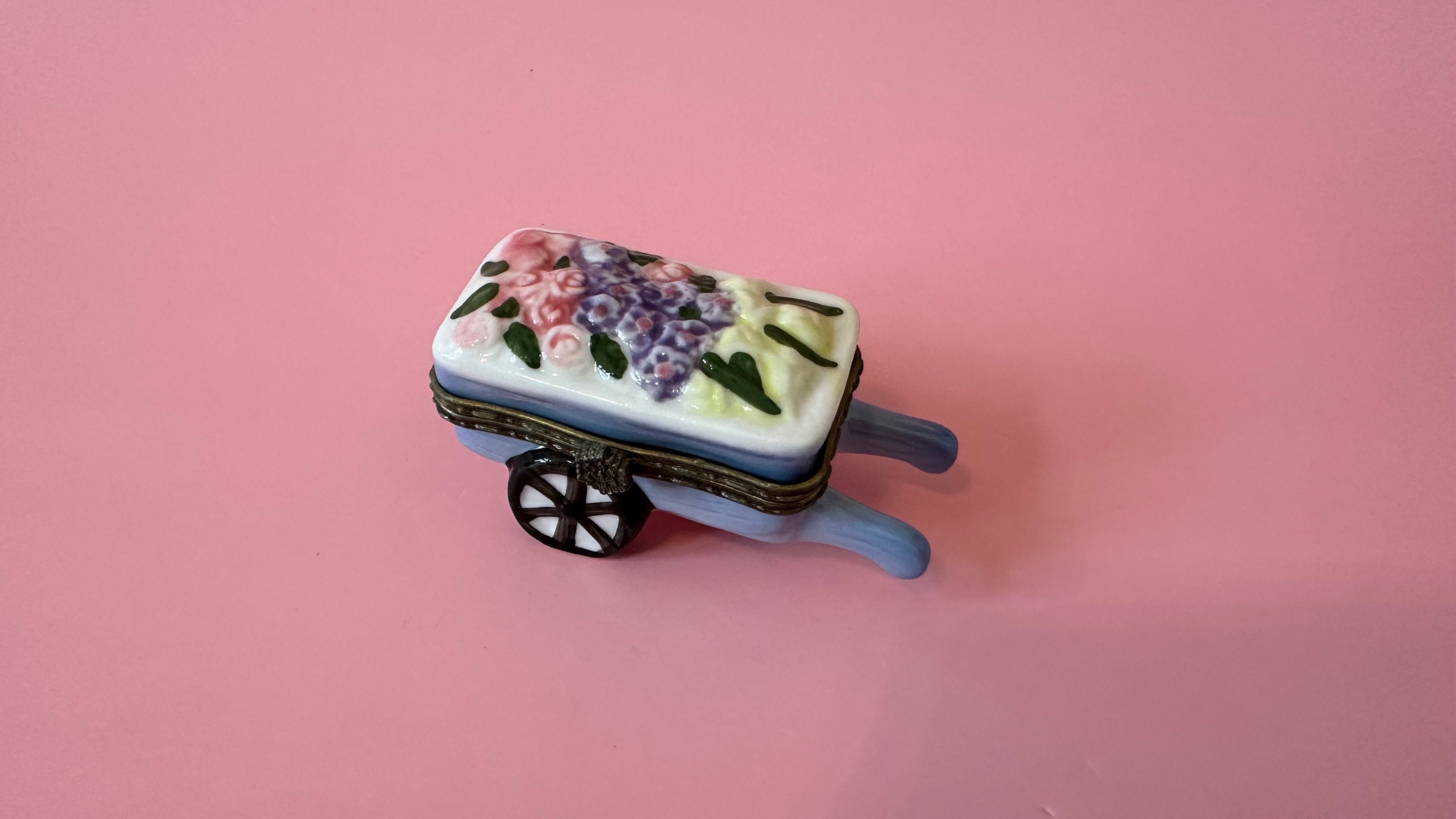 Flower Cart Trinket Box Flower Trinket Box Vintage Trinket - Etsy