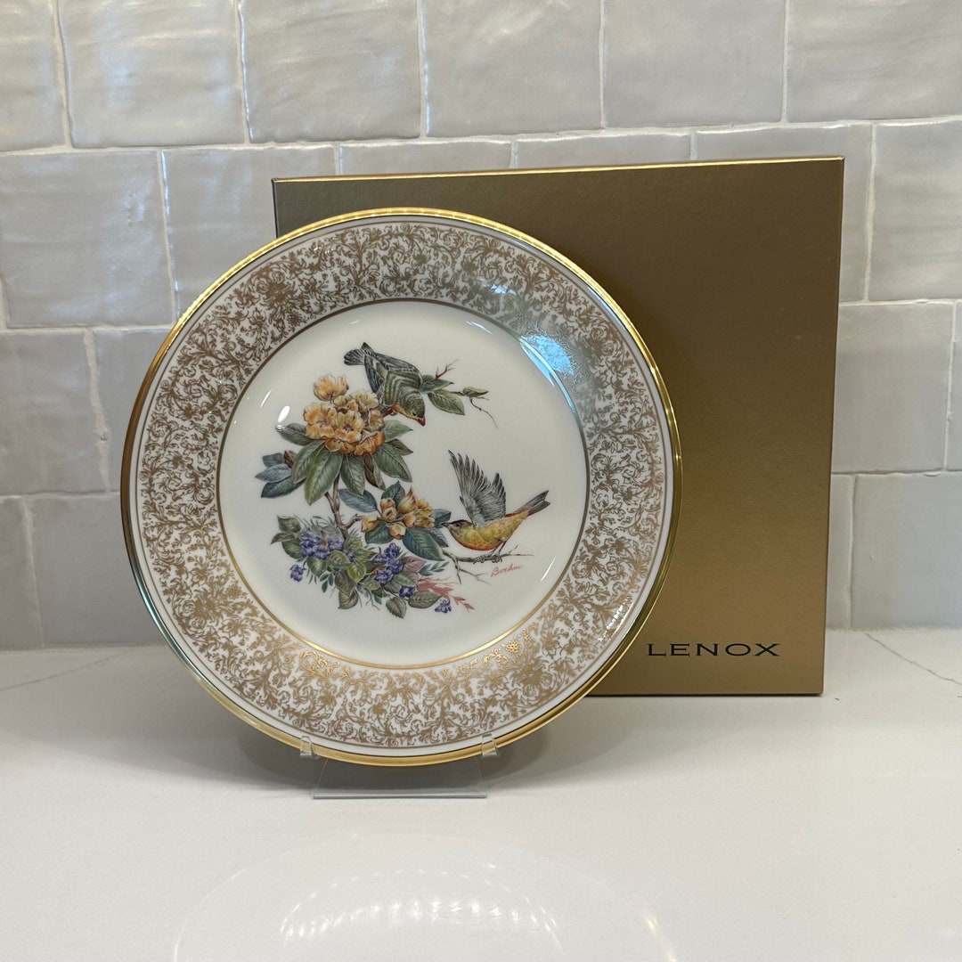 Lenox Boehm Bird Collectible Plate Goldfinch With Original Box 1970s - Etsy