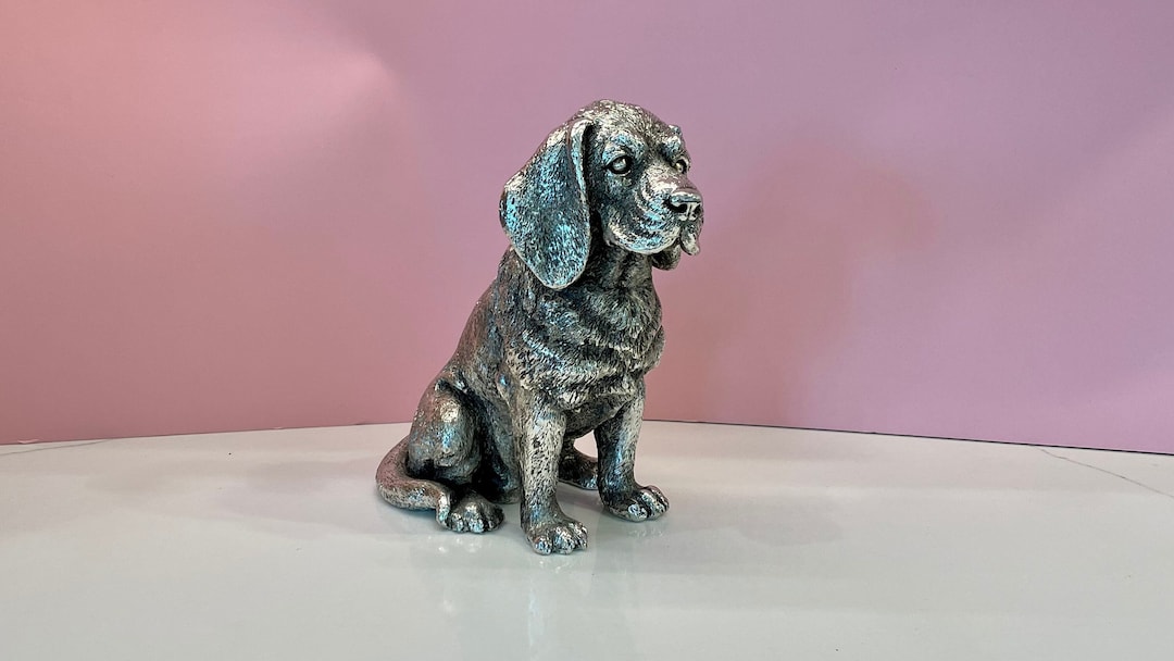 Vintage Silver Dog Statue; Labrador Dog Gift - Etsy