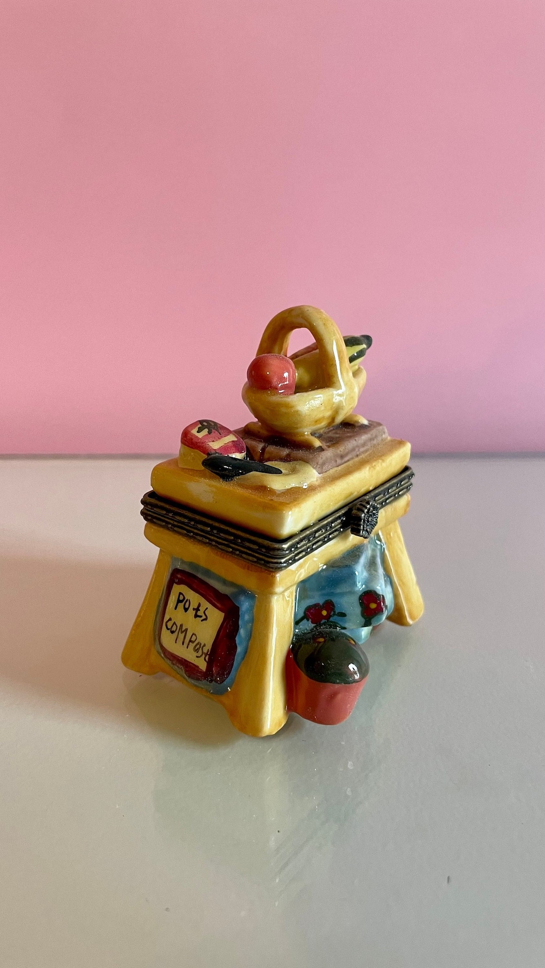 Vegetables Trinket Box; Gardening Trinket Box; Vintage Trinket Box ...