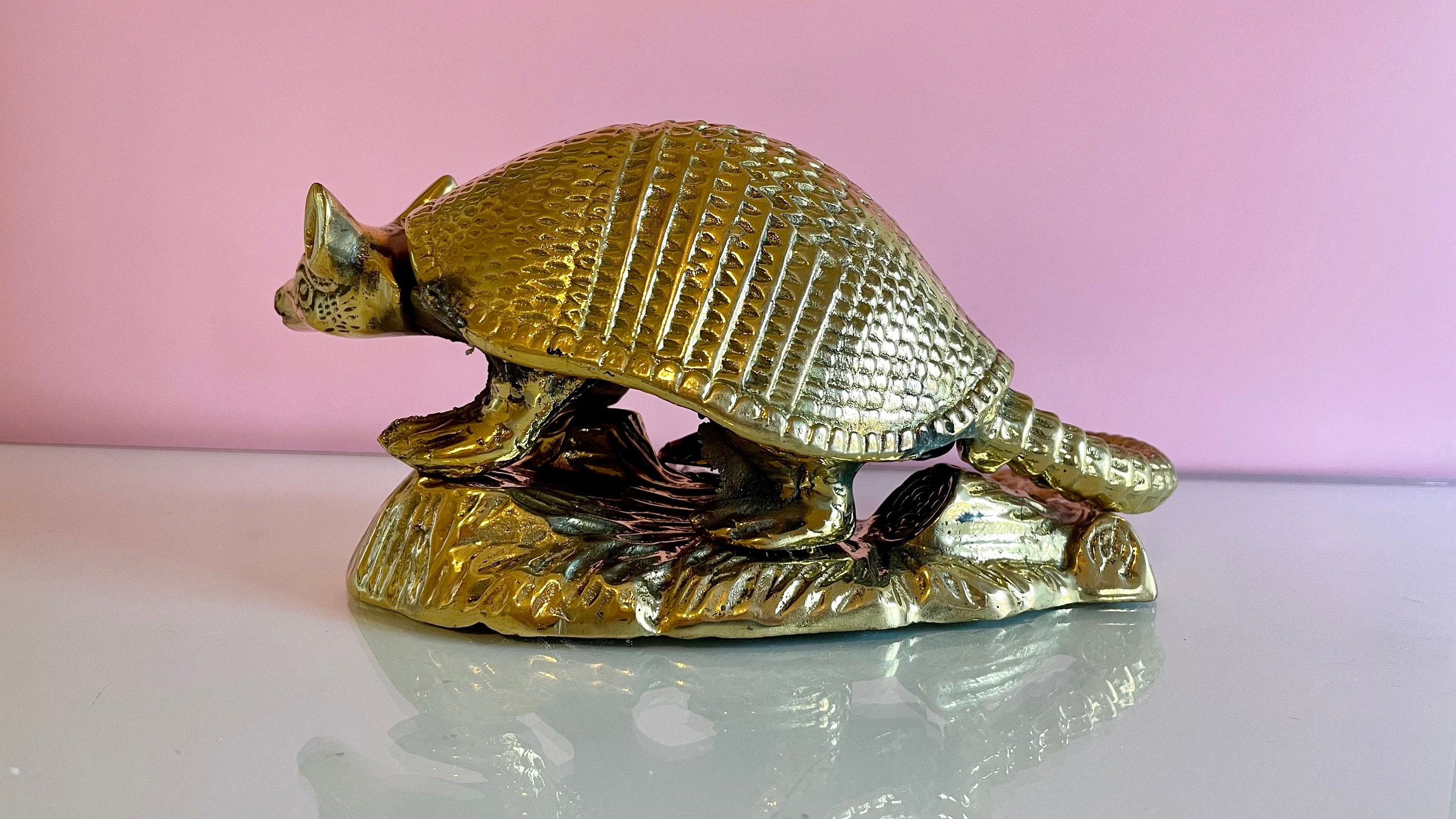 Large Brass Armadillo Figure Vintage Armadillo Decor Brass - Etsy