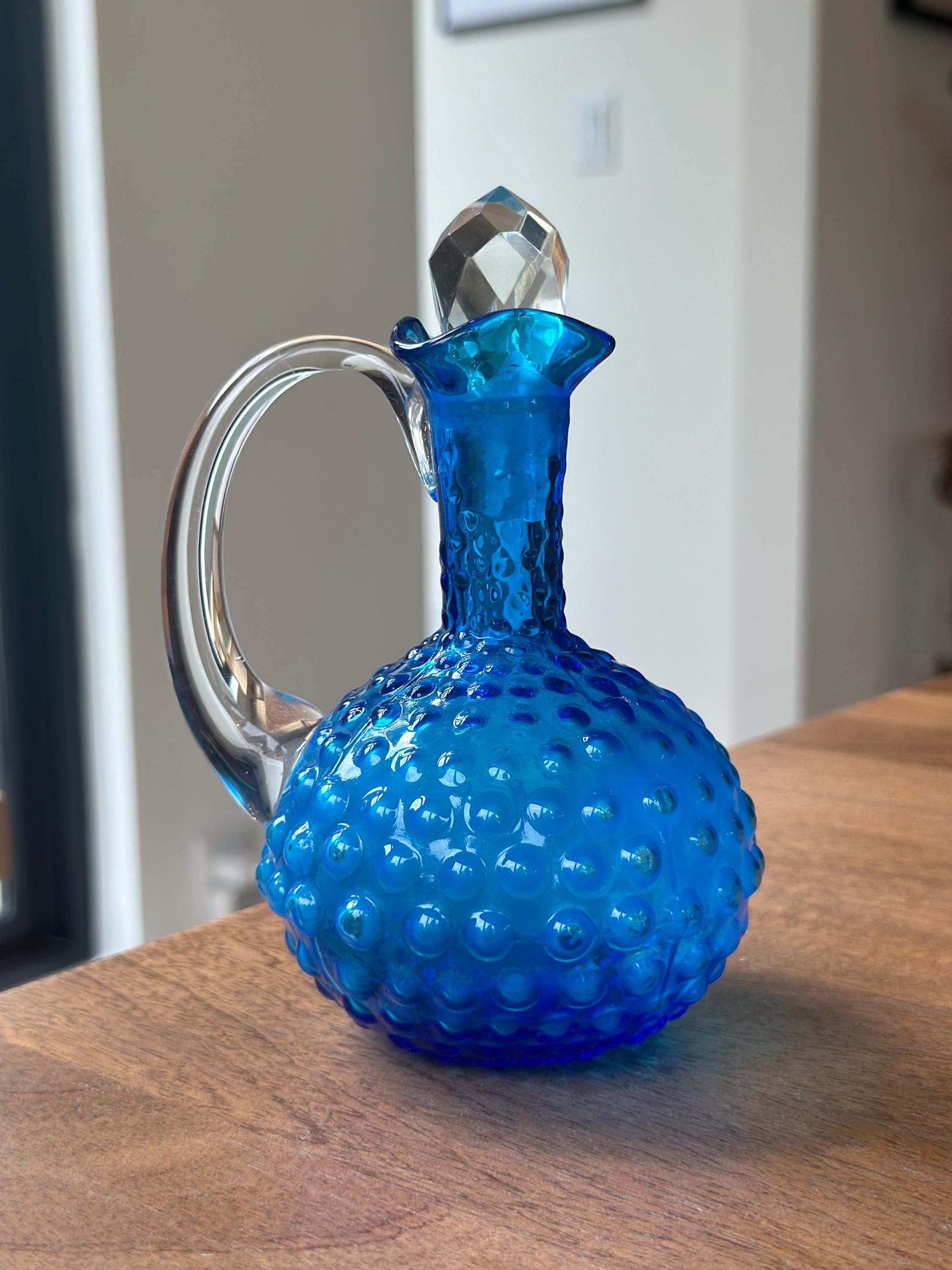 Vintage Fenton Hobnail Cobalt Blue Cruet; Blue Fenton Cruet; Fenton ...