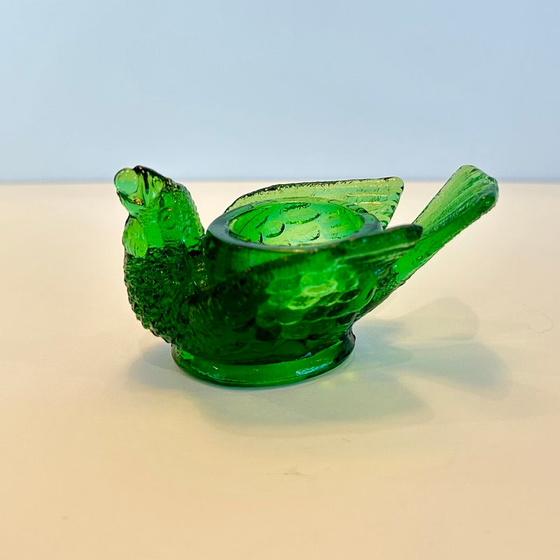 Green Glass Bird - Etsy