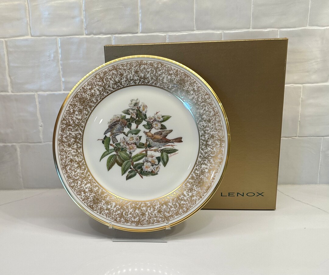 Lenox Boehm Bird Collectible Plate Wood Thrush With Original Box 1970s ...
