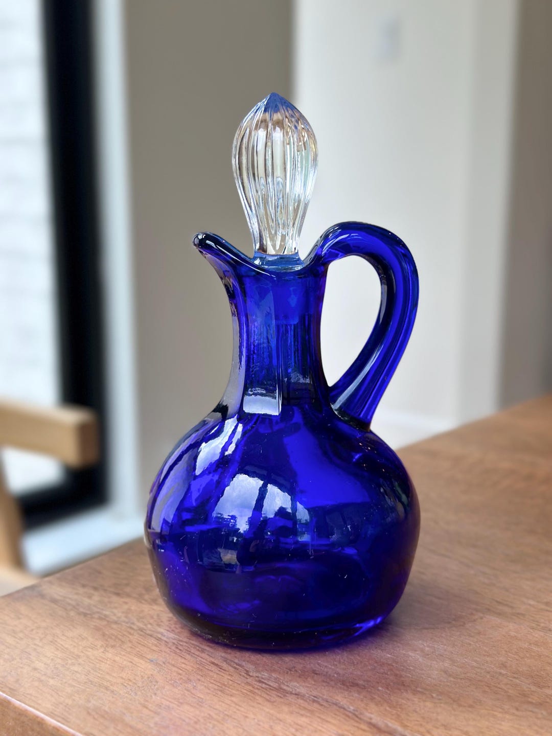 Vintage Mosser Cobalt Blue Cruet - Etsy