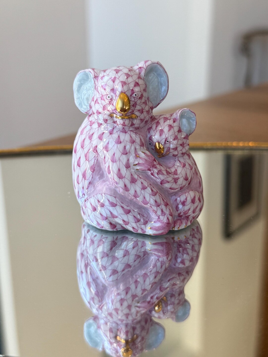 First Edition Herend Koala Bear Figure; Raspberry Herend First Edition ...