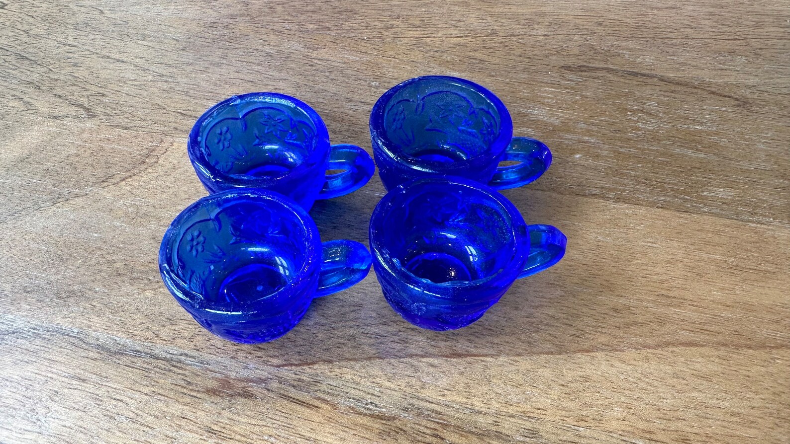 Cobalt Blue Miniature Punch Set; Art Glass Child’s Punch Bowl Set - Etsy
