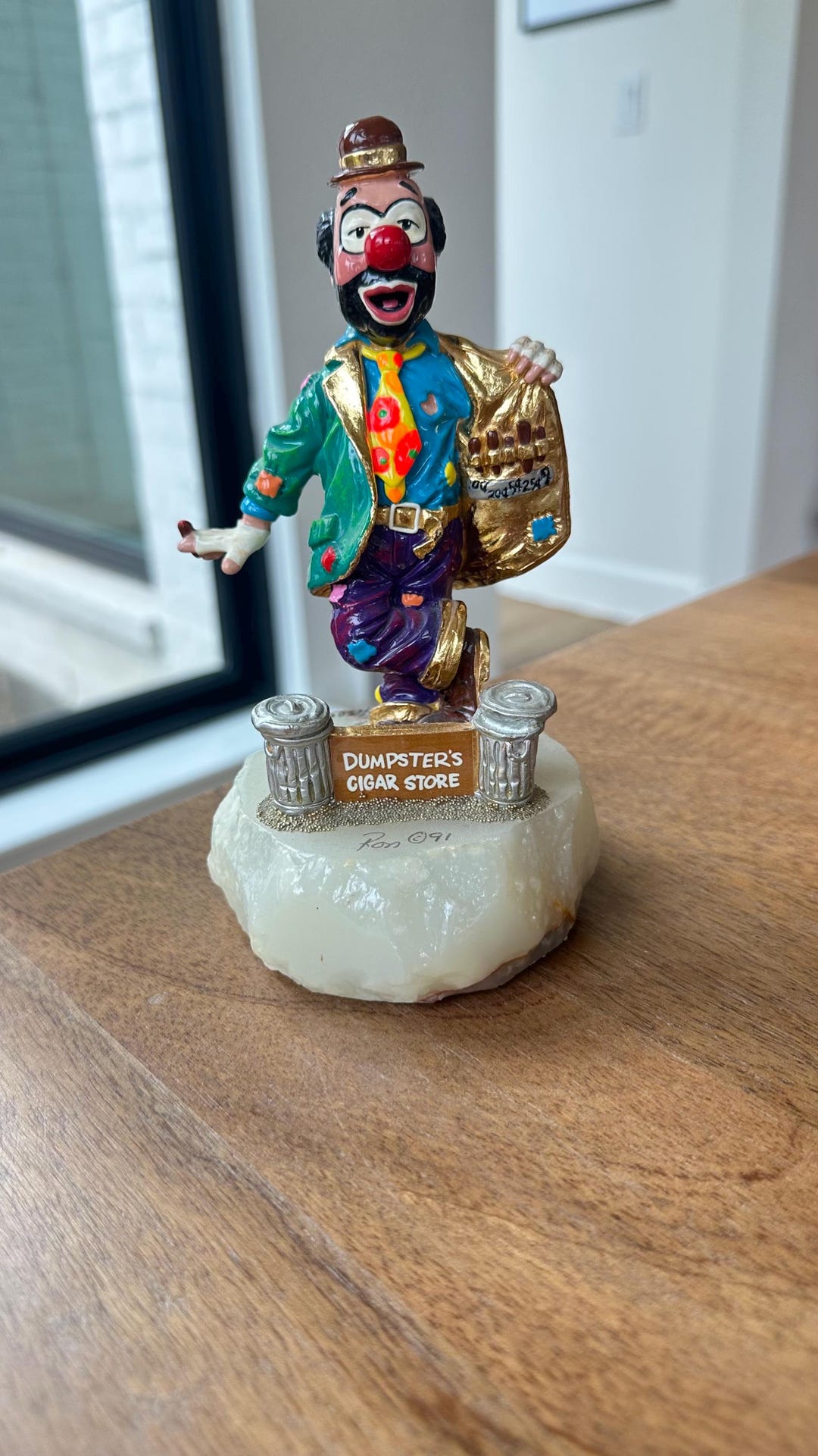Signed Ron Lee Dumpsters Cigar Store Clown Figure Ron Lee Clown ...