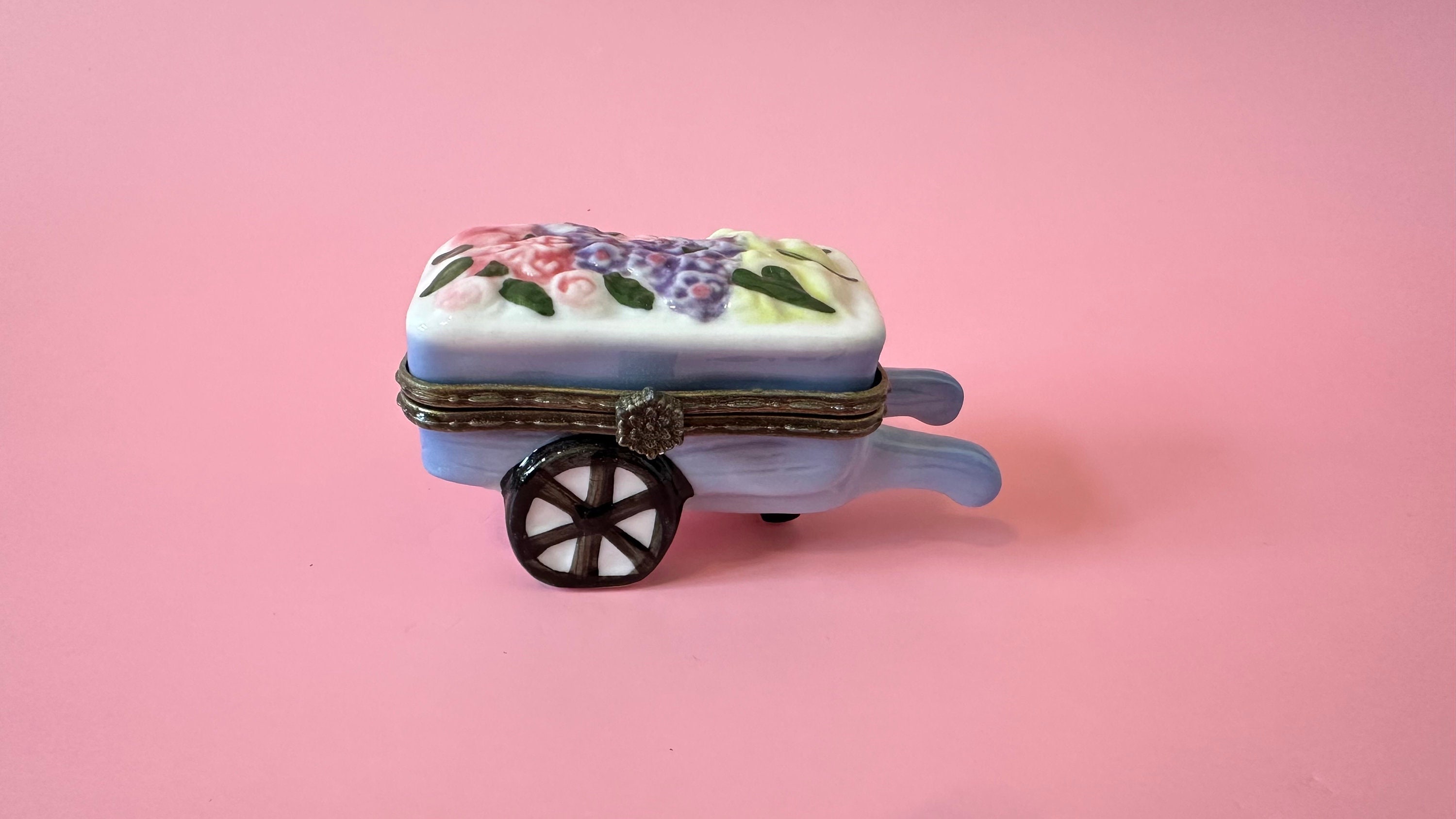 Flower Cart Trinket Box Flower Trinket Box Vintage Trinket - Etsy
