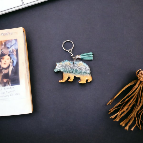 Bear Keychain - Etsy