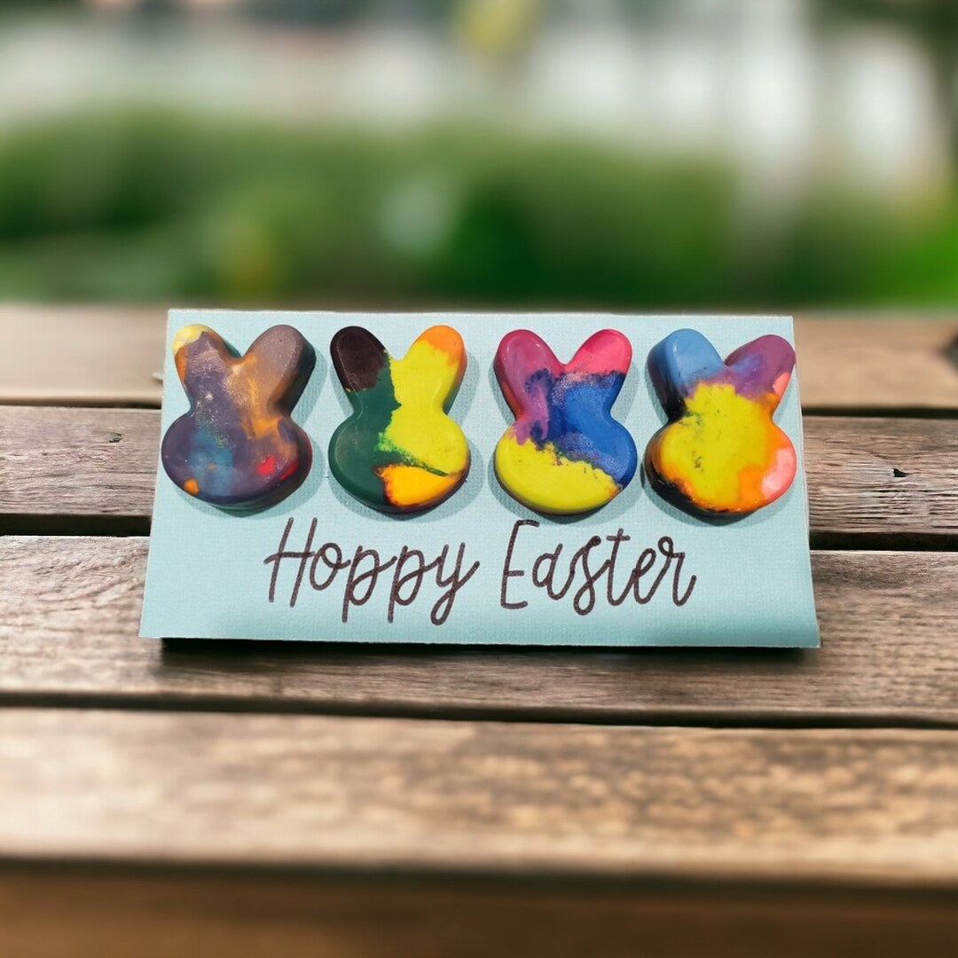 Easter Crayon, Kid Easter Gift, Kid Basket Stuffer, Bunny Crayons, Kid ...