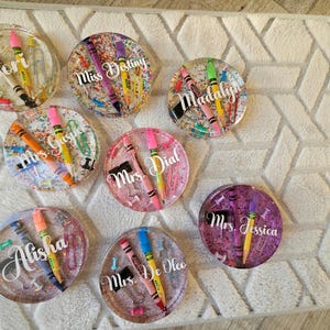 Teacher Coaster, Teacher Coaster Resin, Teacher Desk Decorations ...
