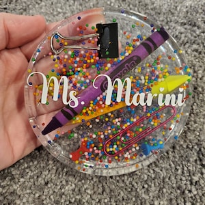 Teacher Coaster, Teacher Coaster Resin, Teacher Desk Decorations ...