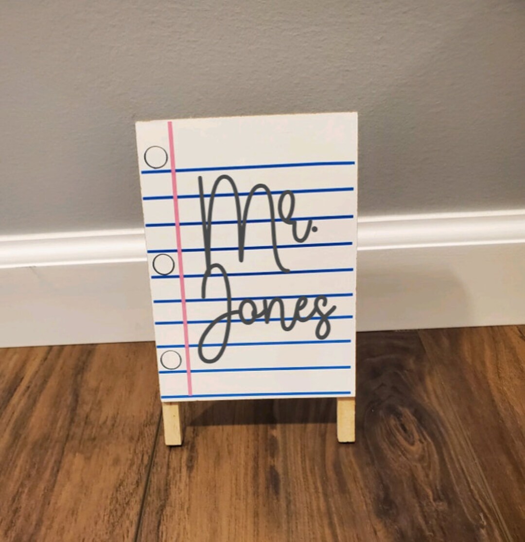 Teacher Notebook Sign Teacher Desk Sign Teacher Appreciation - Etsy