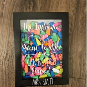 Teacher Shadow Box, the Influence of a Great Teacher Sign, Teacher ...