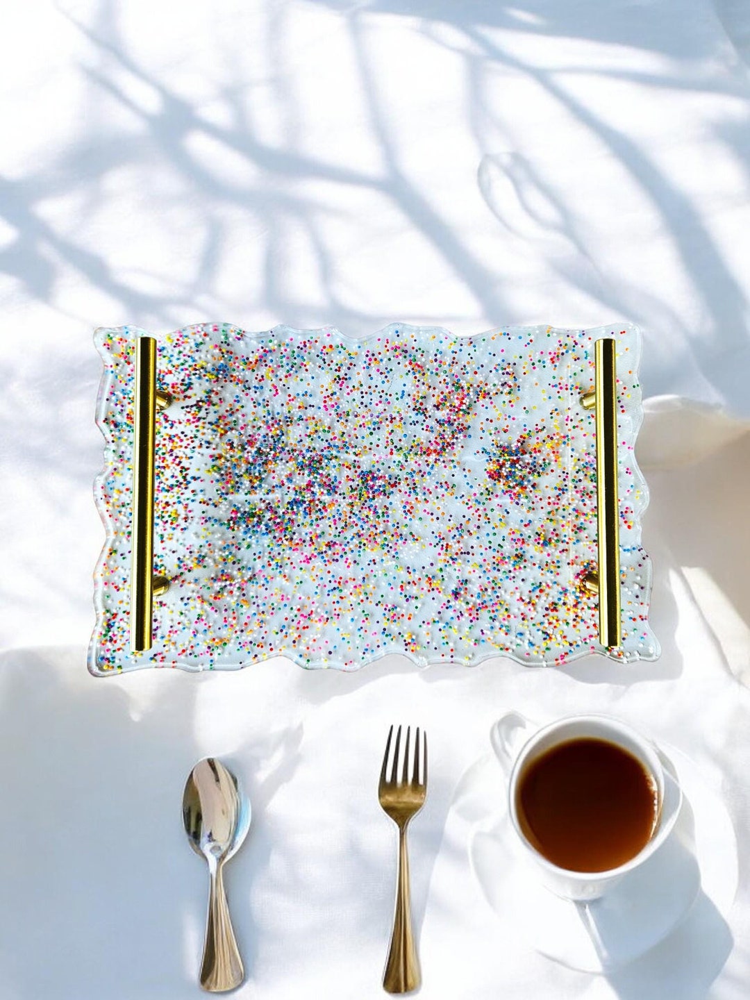 Epoxy Resin Tray, Sprinkles, Rainbow Gifts, Conversation Piece, Hot ...
