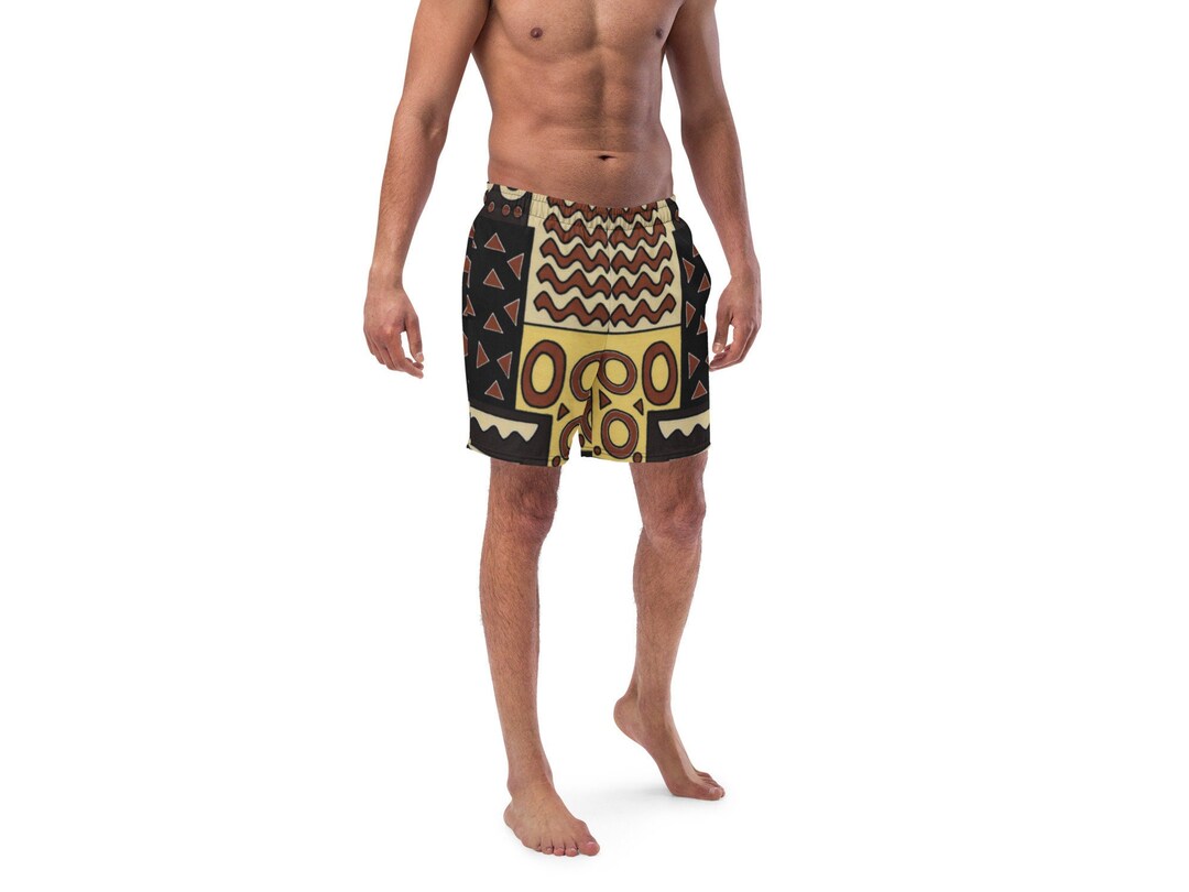 Afrocentric Tribal Print Men's Swim Trunks. - Etsy