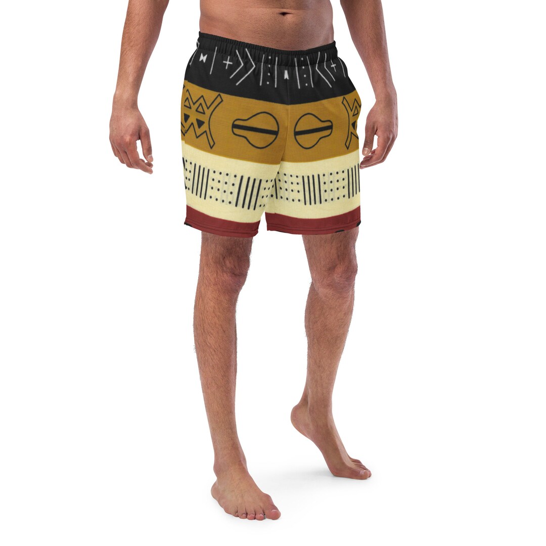 Men's Afrocentric Tribal Prints Swim Trunks - Etsy